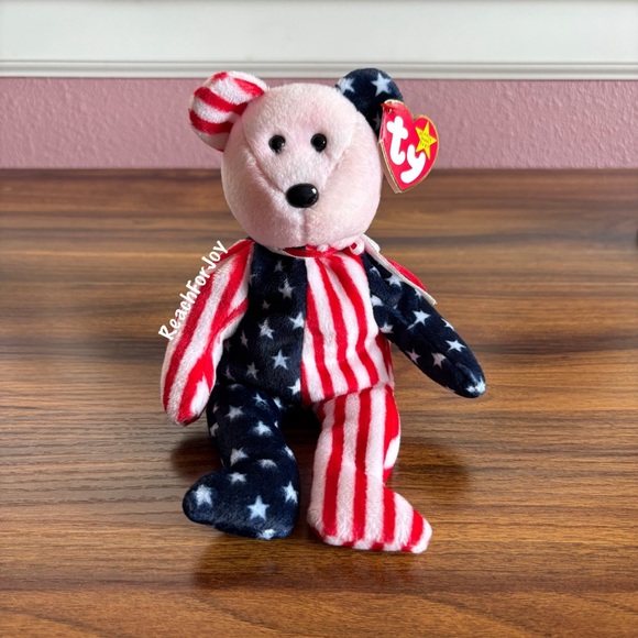 Ty | Toys | Beanie Baby Spangle Ty Bear Usa Flag Teddy Bear Plush Red ...